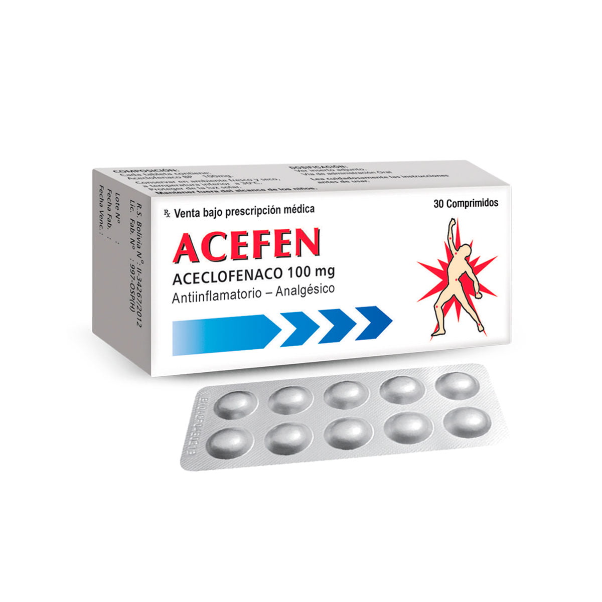 ACEFEN 100MG Comprimido | San Fernando S.R.L. | Bolivia